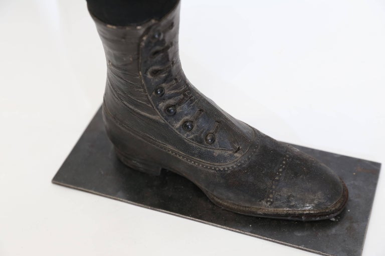 Victorian Child's Shoe on Mannequin Form For Sale at 1stDibs