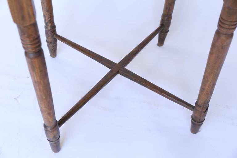 Rustic Walnut Side Table at 1stDibs