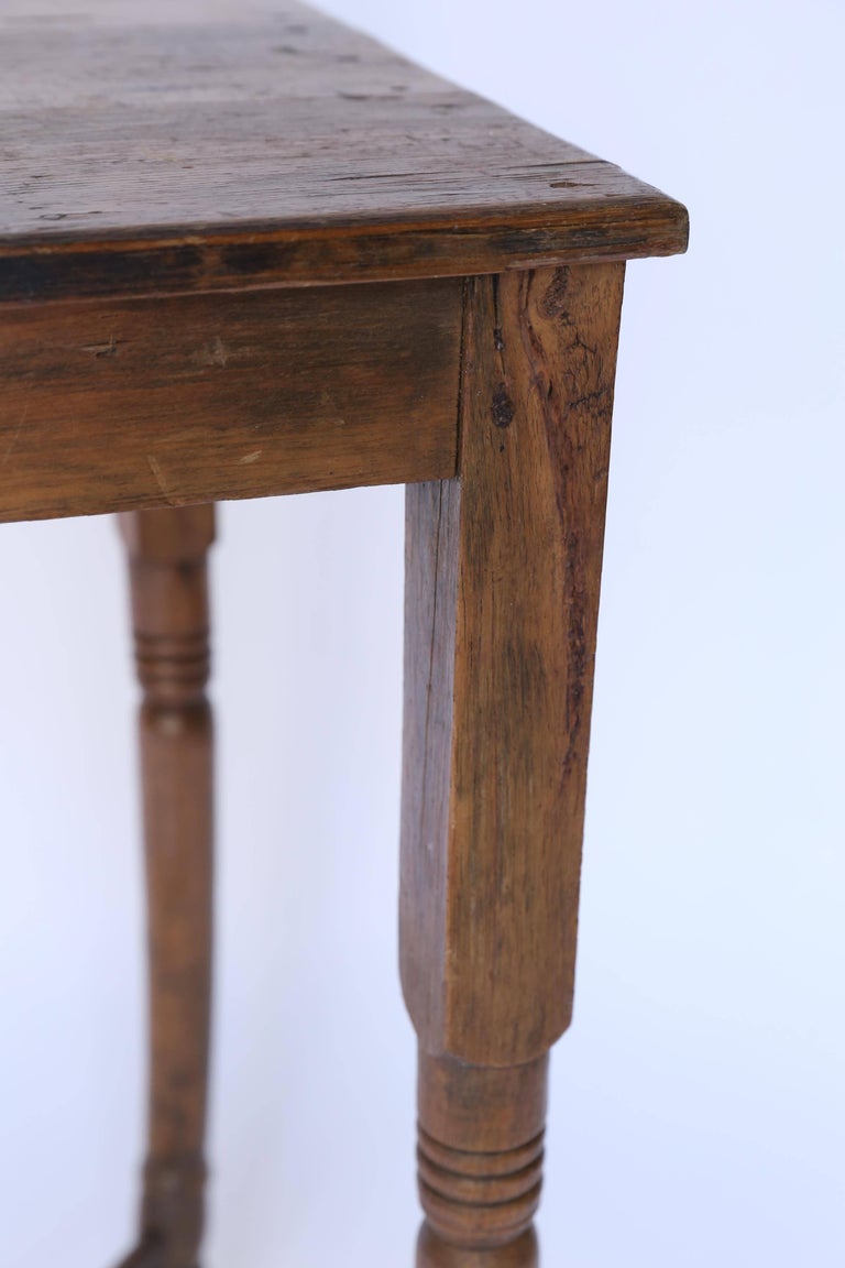 Rustic Walnut Side Table at 1stDibs