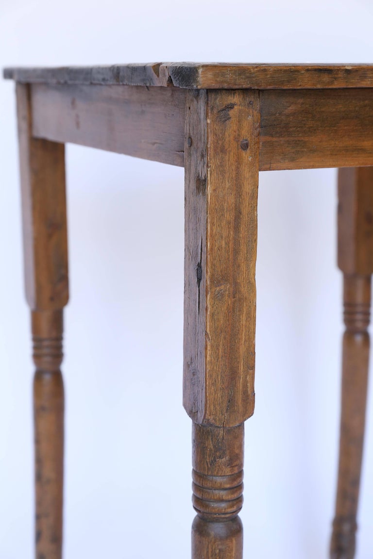 Rustic Walnut Side Table at 1stDibs