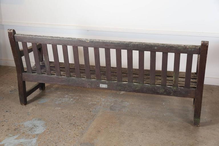Slatted Teak Bench from the London Zoo at 1stDibs