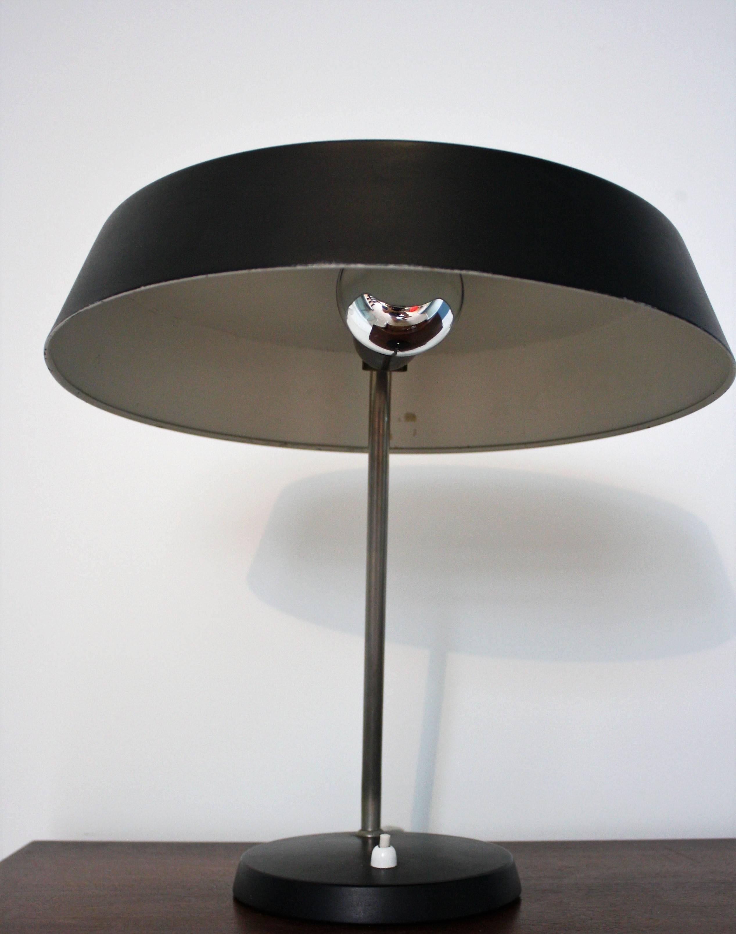 Vintage Black Philips Table Lamp, 1960s For Sale at 1stDibs
