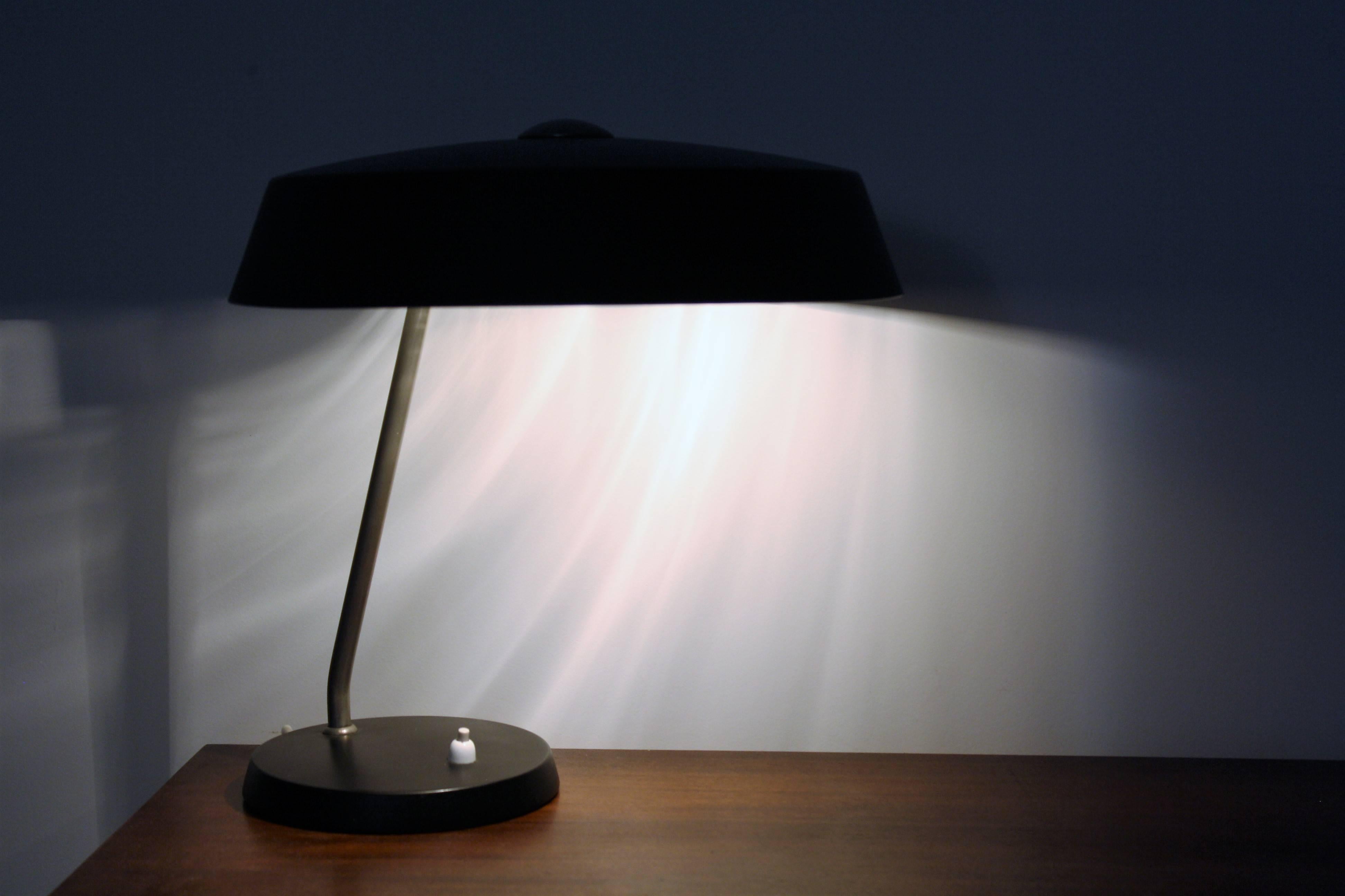 Vintage Black Philips Table Lamp, 1960s For Sale at 1stDibs