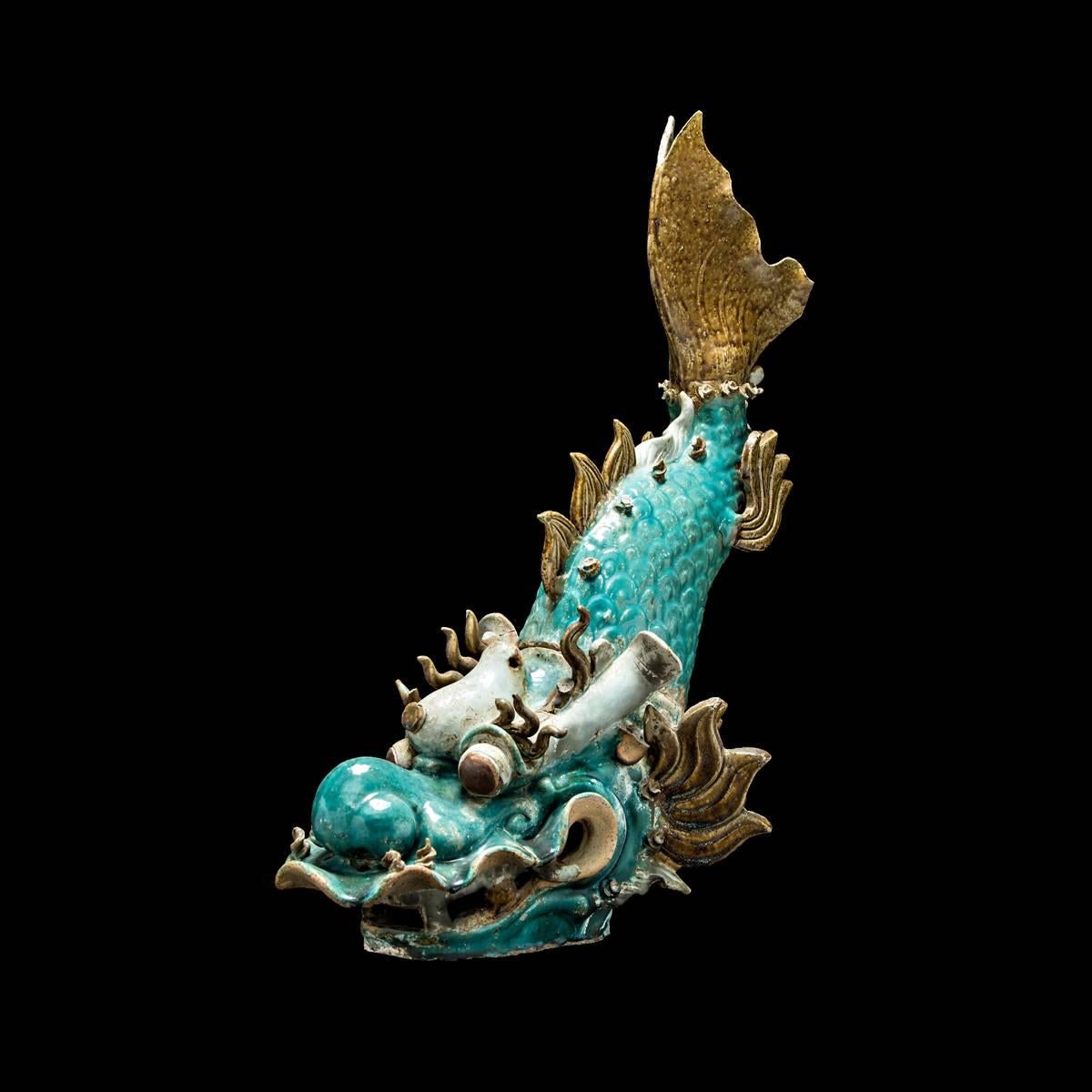 Ming Glazed Terracotta Architectural Sculpture of a Dragon Fish For ...