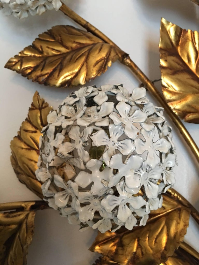 Large Midcentury Hydrangea Wall Sconce Lighting at 1stDibs