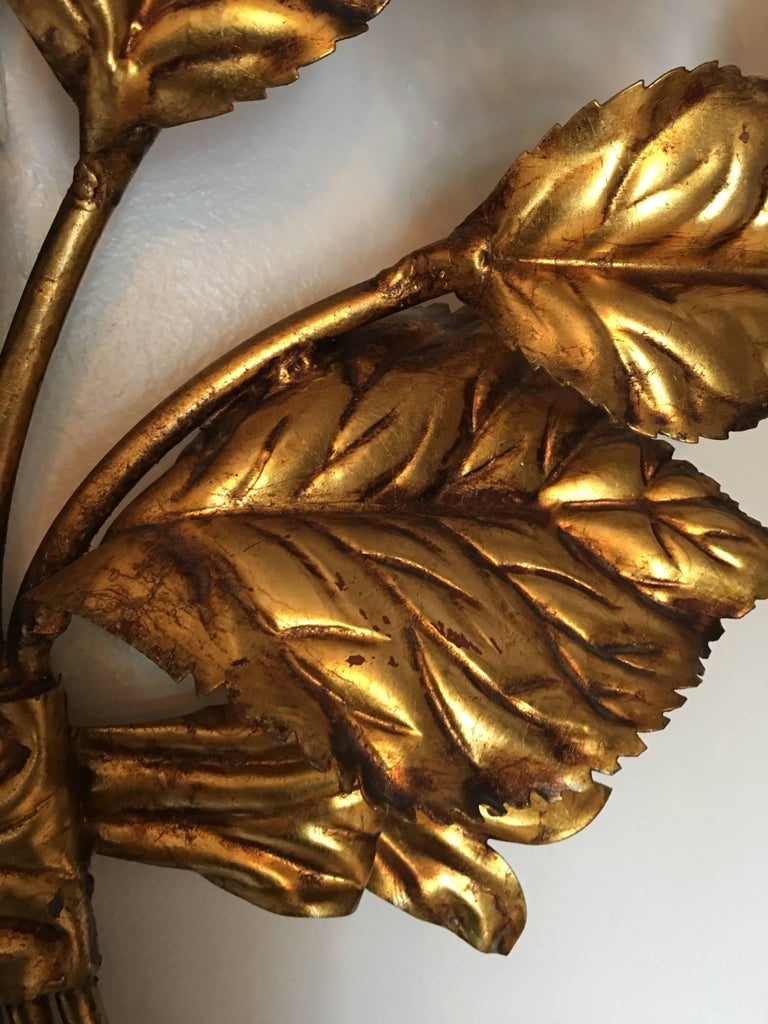 Large Midcentury Hydrangea Wall Sconce Lighting at 1stDibs