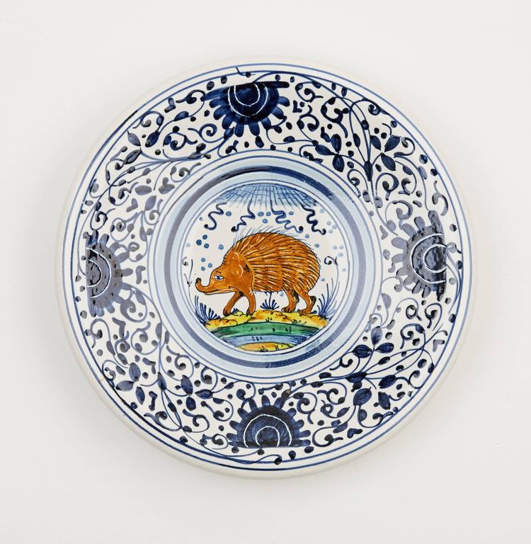 Vintage Tuscan 19th Century Ceramic Plates, Set of Five at 1stDibs