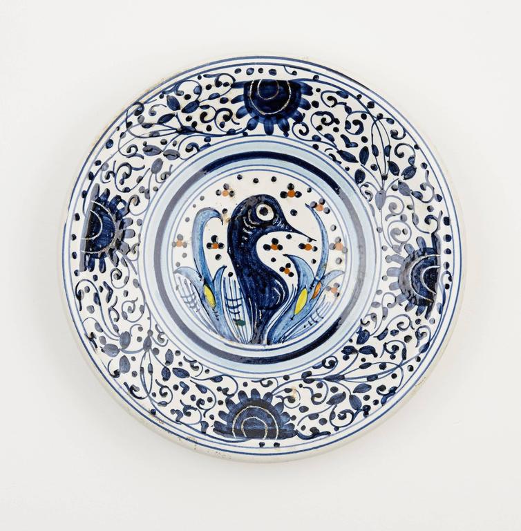 Vintage Tuscan 19th Century Ceramic Plates, Set of Five at 1stDibs