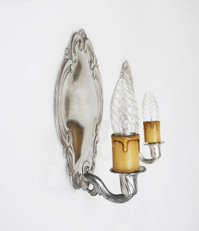 Pair of Vintage Pewter Wall Sconces by August Weygang, Germany, circa ...