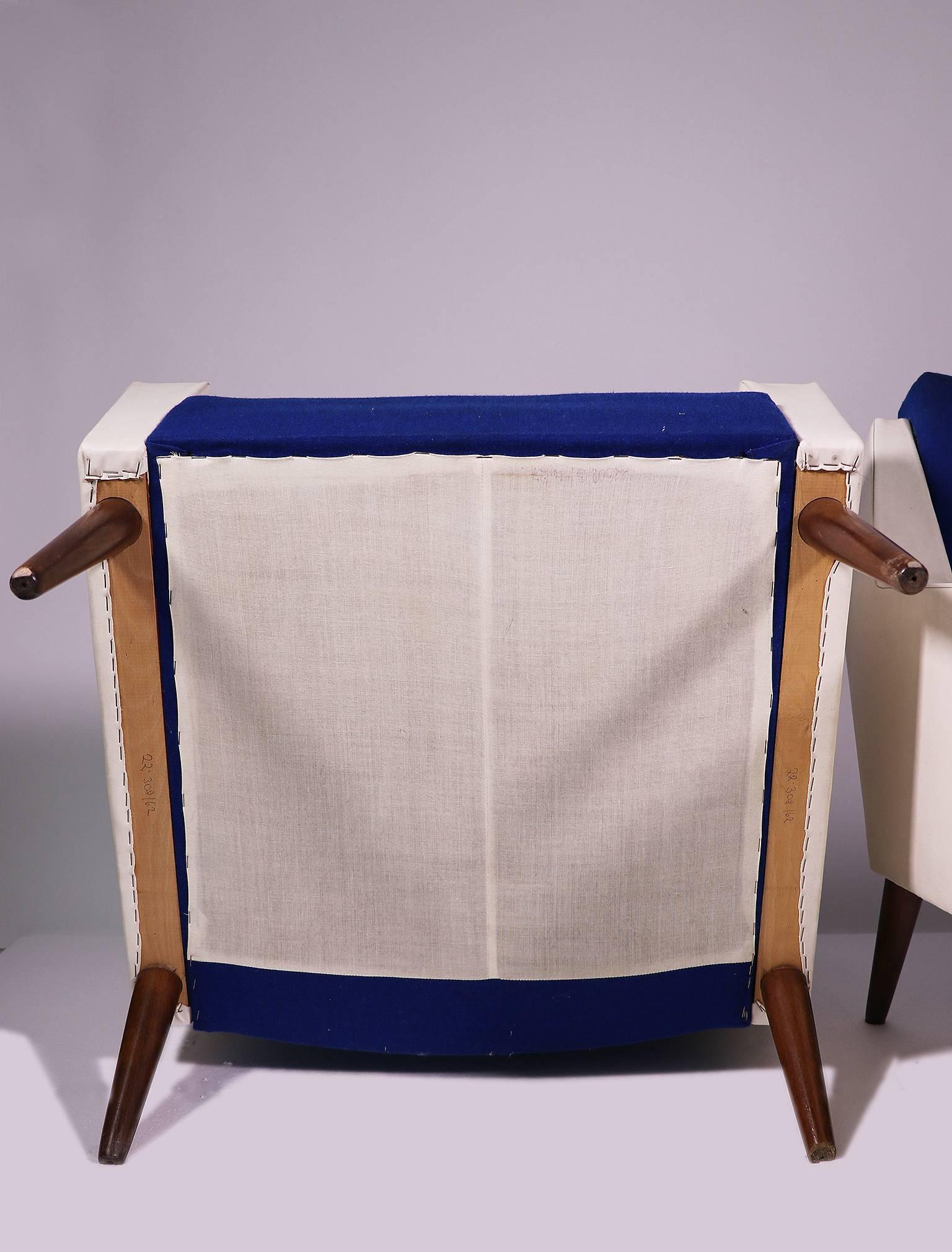 Pair of Cubist Lounge Chairs, Italy, 1962 at 1stDibs
