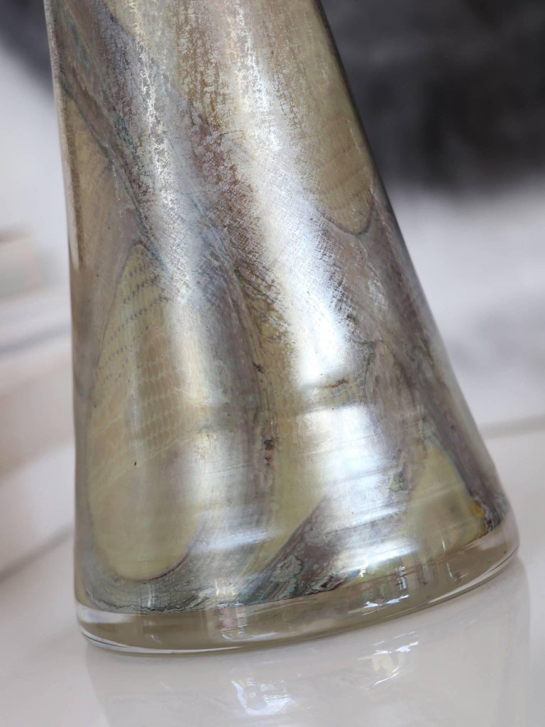 Erwin Eisch Iridescent Studio Glass Vase 1983, Signed at 1stDibs ...