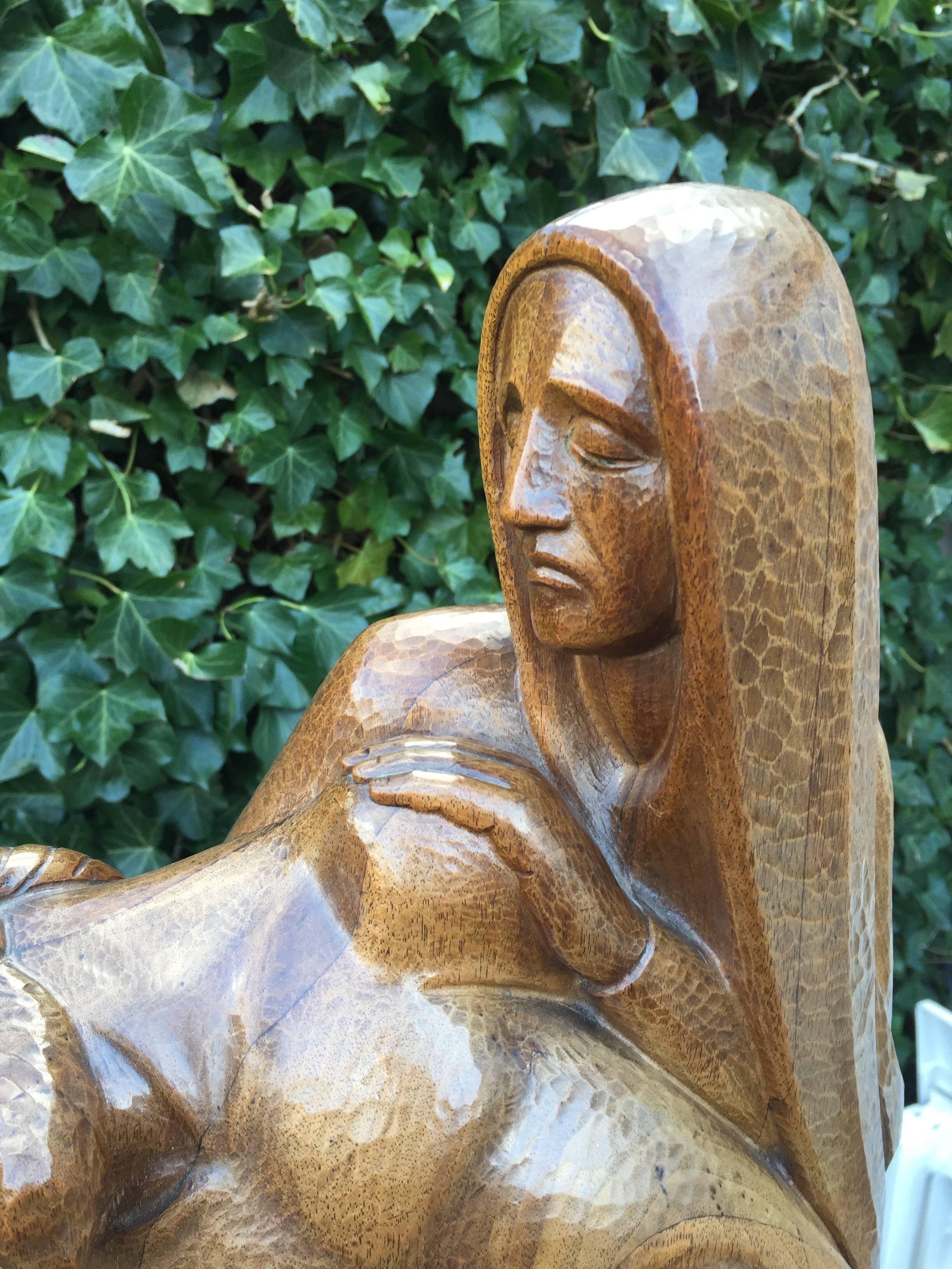 Stunning and Stylish Gothic Revival Pietà Sculpture with the Original ...