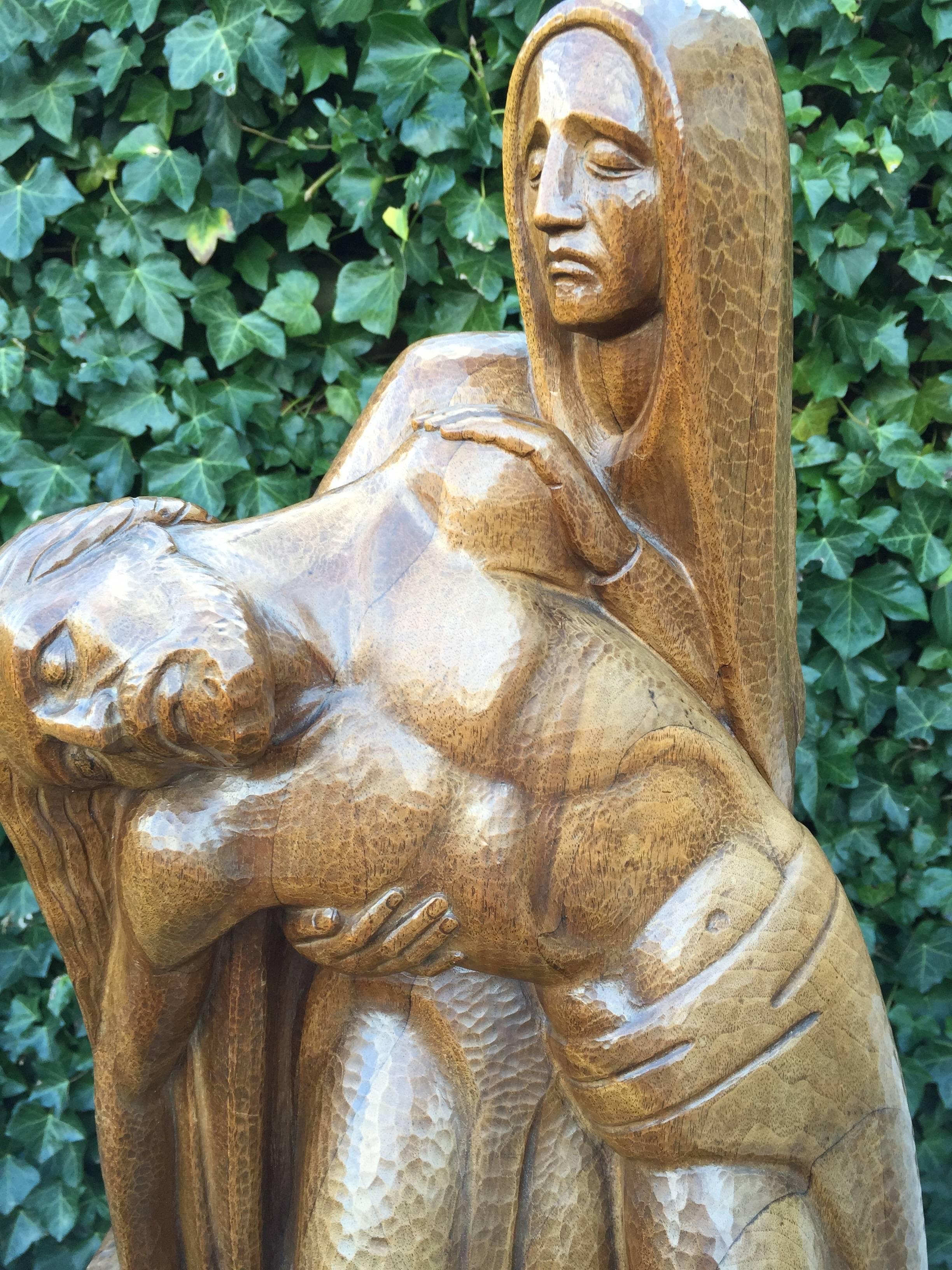 Stunning and Stylish Gothic Revival Pietà Sculpture with the Original ...