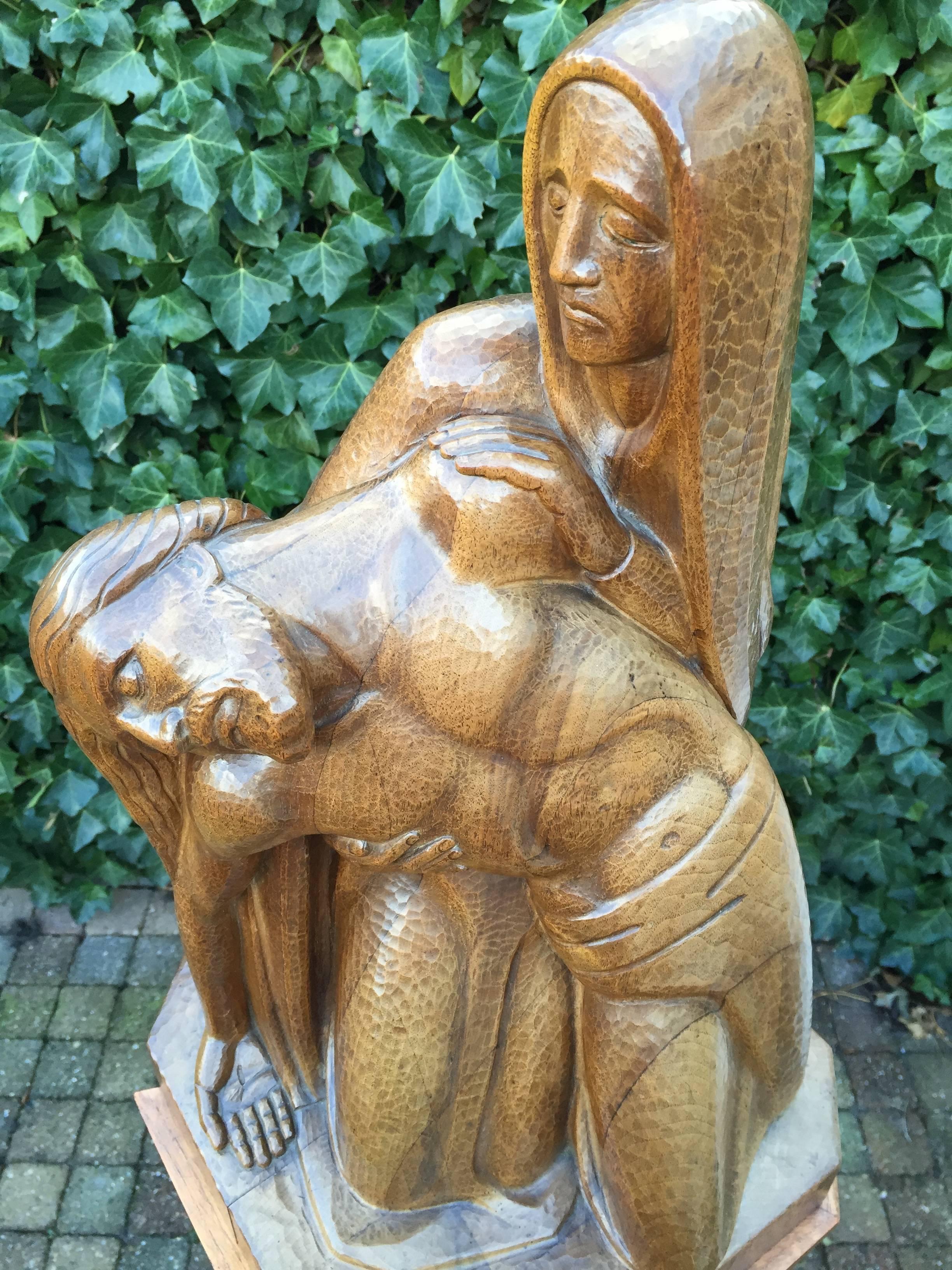 Stunning and Stylish Gothic Revival Pietà Sculpture with the Original ...