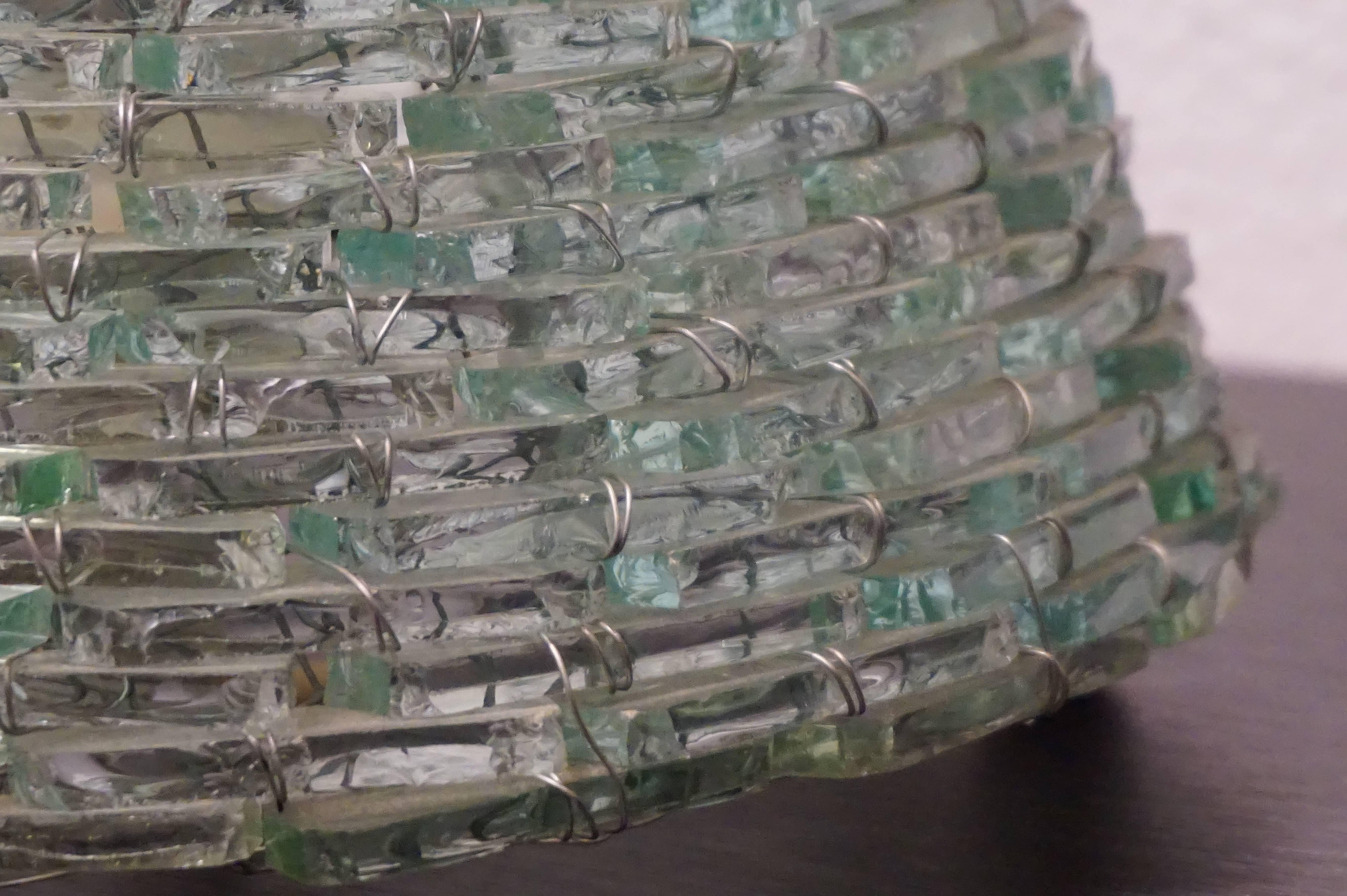 Pair of 20th Century Design Stacked Glass and Cone Shaped Table Lamps ...