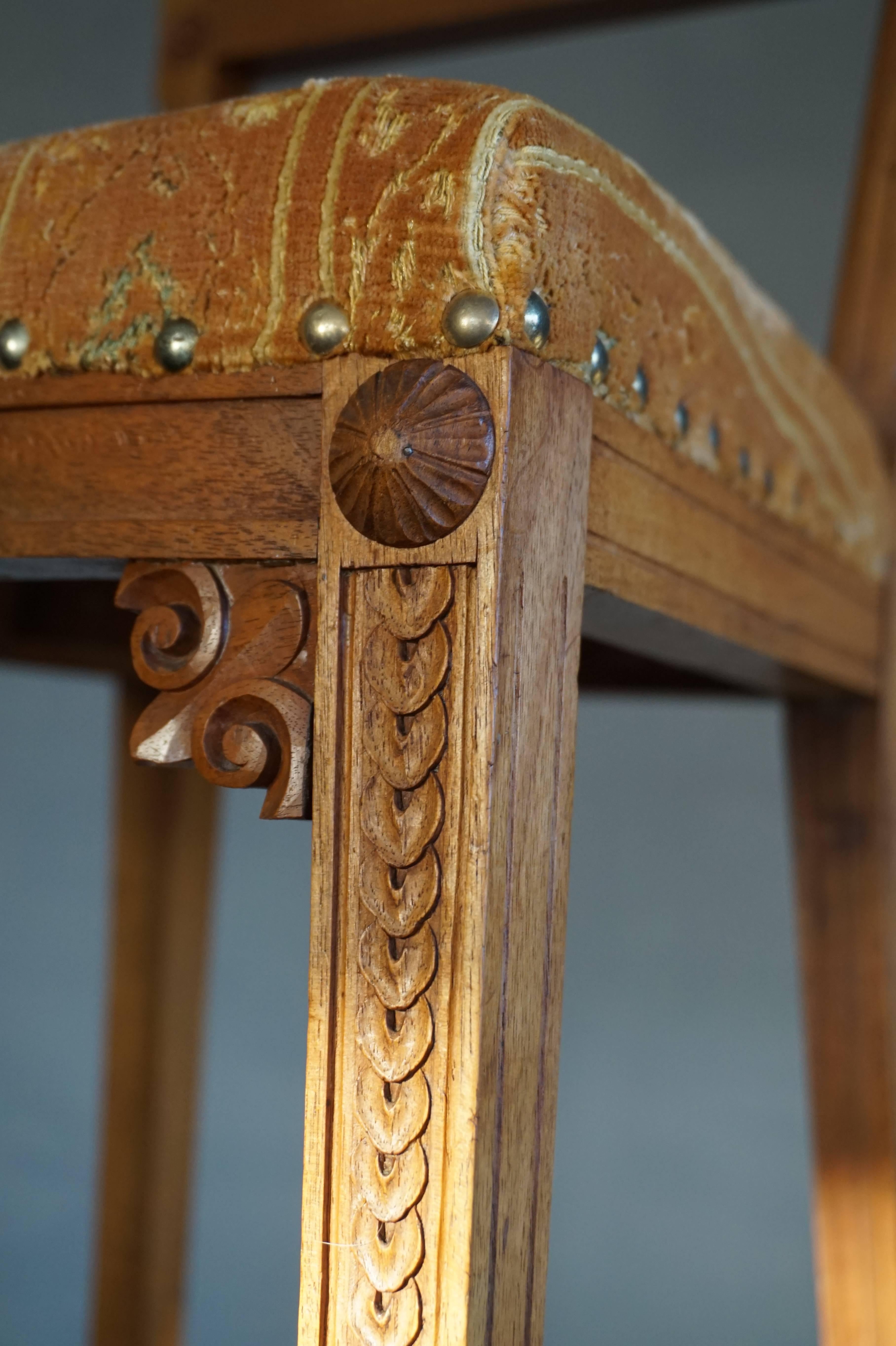 19th Century Carved Nutwood Ladies Chair with Stunning Green Man ...
