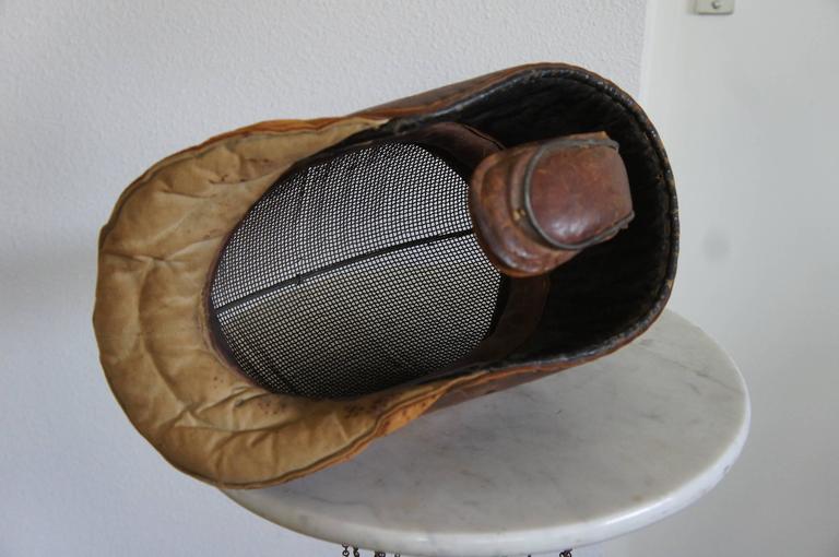 Early 20th Century Leather and Metal Fencing Mask in Good and Original ...
