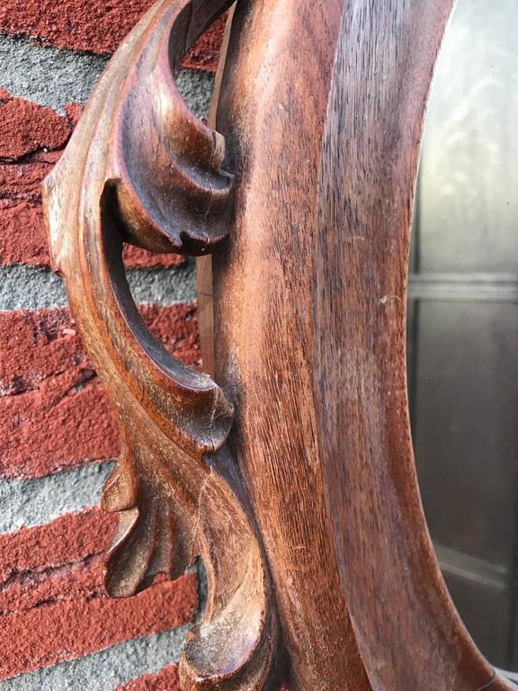 18th Century Impressive and Hand Crafted Oak Hunting Wall Mirror with ...