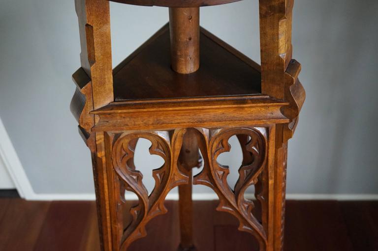 Antique and Large Hand Carved Gothic Revival Studio Work Easel ...