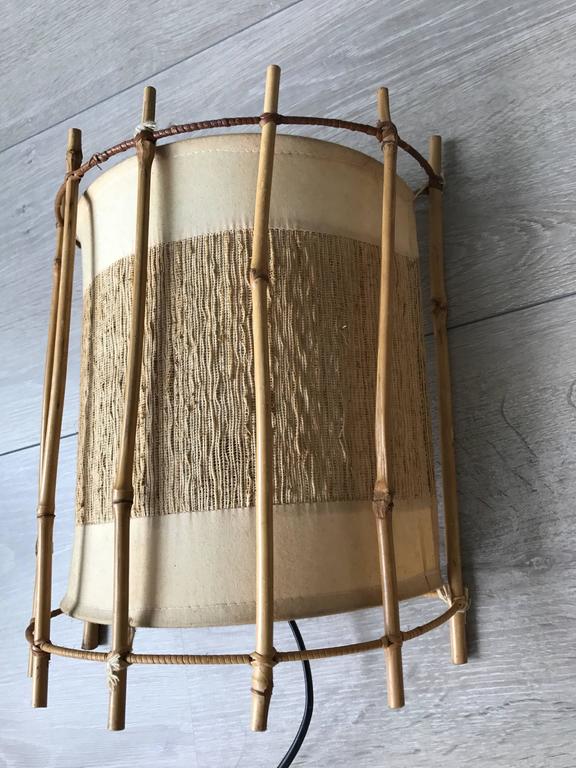 Mid-Century Organic Design Pair of Bamboo Wall Sconces Vintage Set of ...