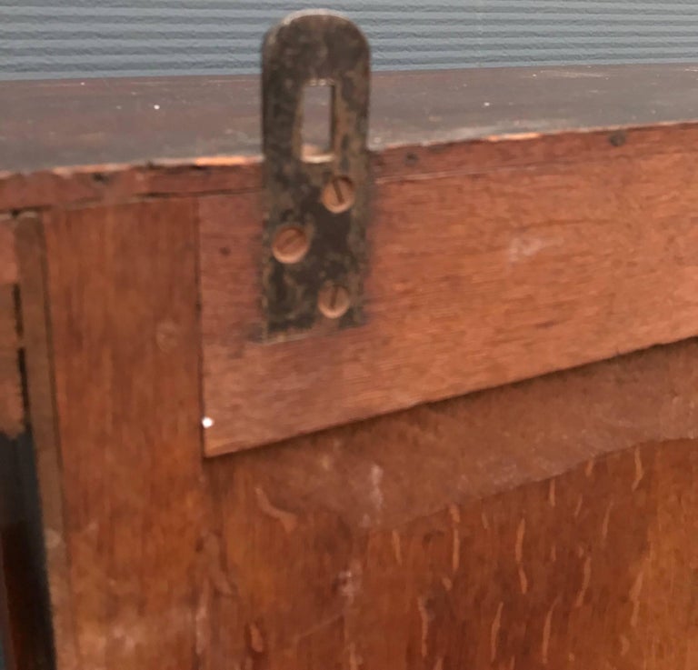 Antique Late 1800s Renaissance Revival Handcrafted Oak Hanging Wall ...