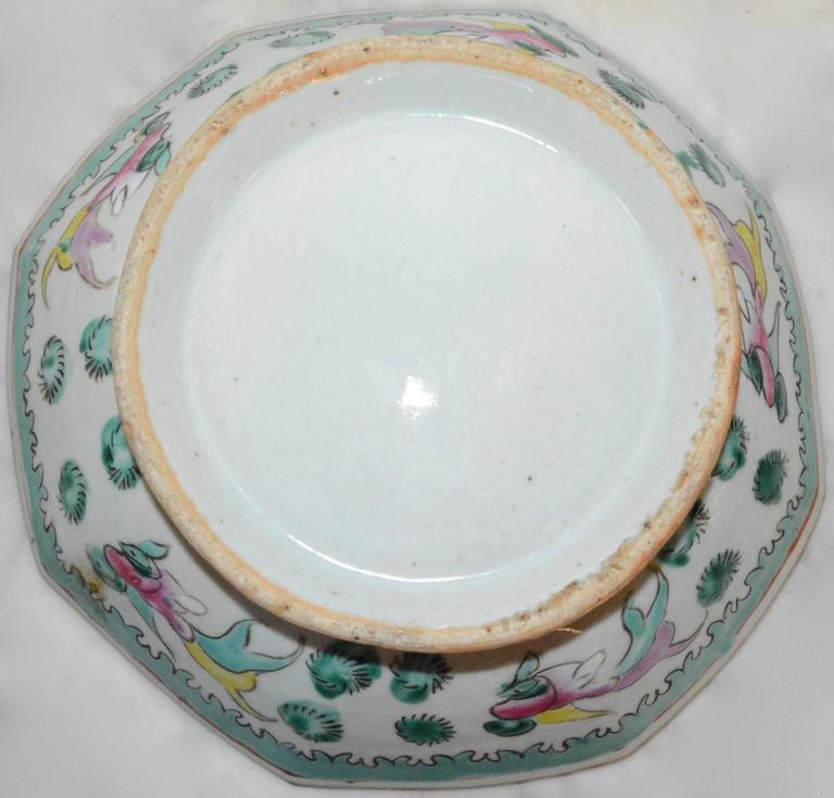 Asian Porcelain Octagonal Bowl, circa Early 19th Century at 1stDibs