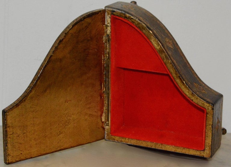 Vintage Florentine Italian Piano Shaped Music Box at 1stDibs