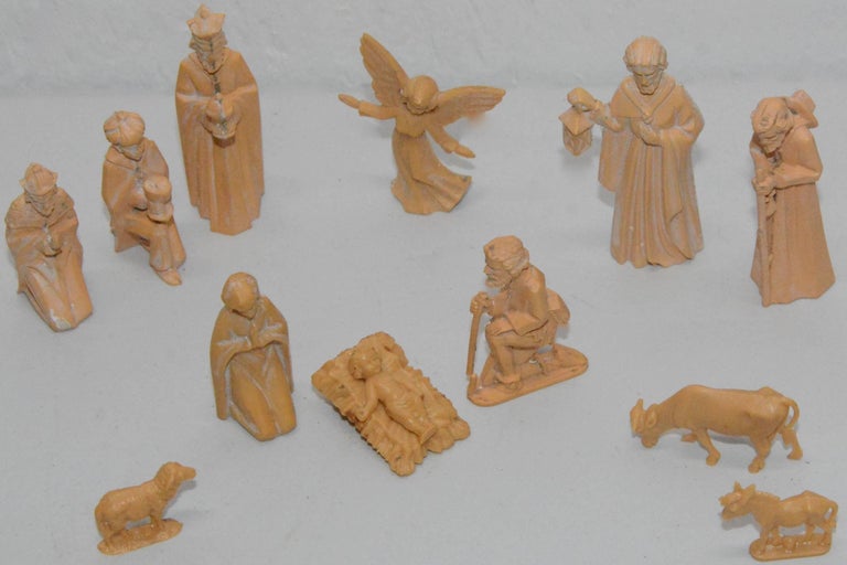 German Miniature Nativity Set in Case at 1stDibs