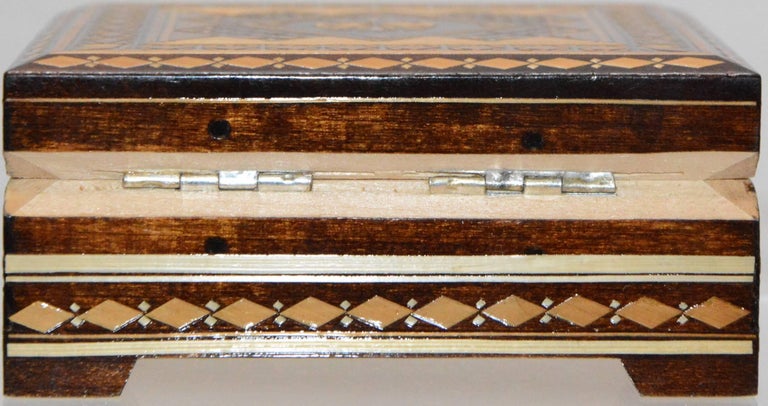 Russian Wooden Inlay Decorative Box For Sale at 1stDibs