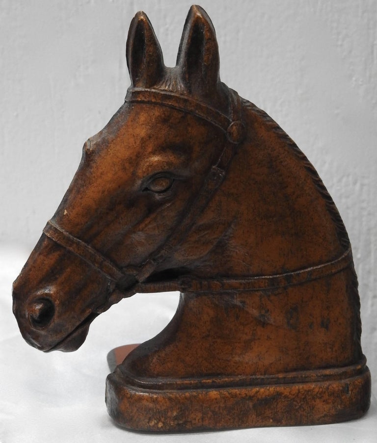 Pair of Mid-Century Syroco Horse Bookends at 1stDibs
