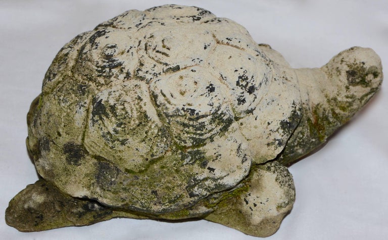 Concrete Turtle Garden Decor Statue Midcentury at 1stDibs