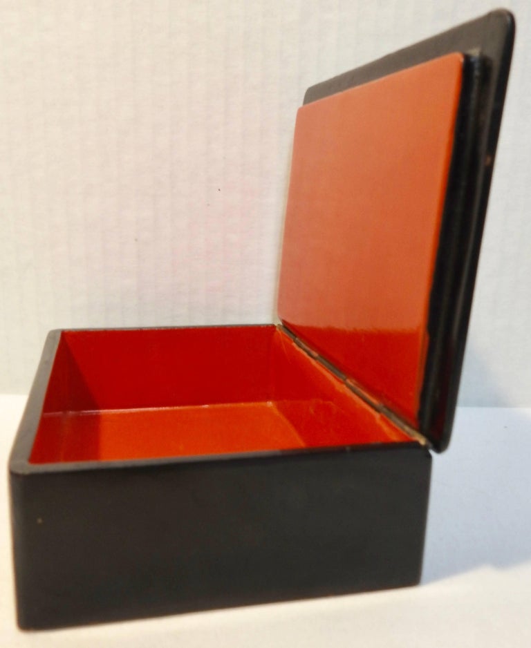 Lacquer Box Russian, 1971 Vintage Hand Painted For Sale at 1stDibs