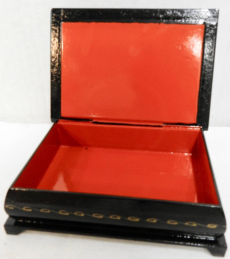 Russian Lacquer Box Featuring Poseidon Scene at 1stDibs