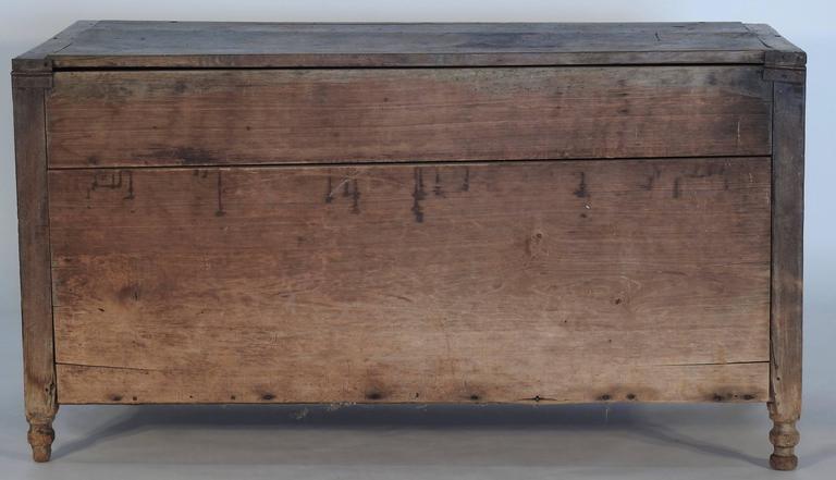 Blanket/Mule Chest with Aged Green Painted Patina Pre Civil War at 1stDibs