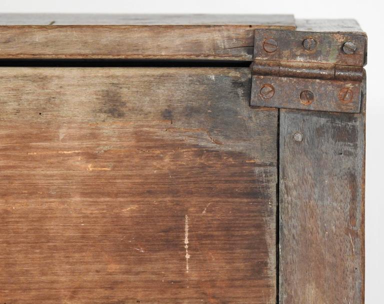 Blanket/Mule Chest with Aged Green Painted Patina Pre Civil War at 1stDibs