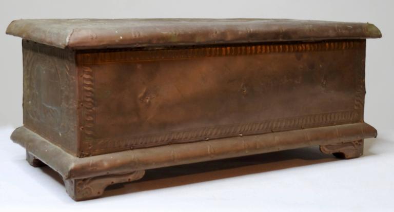 Copper Covered Cherrywood Box For Sale at 1stDibs
