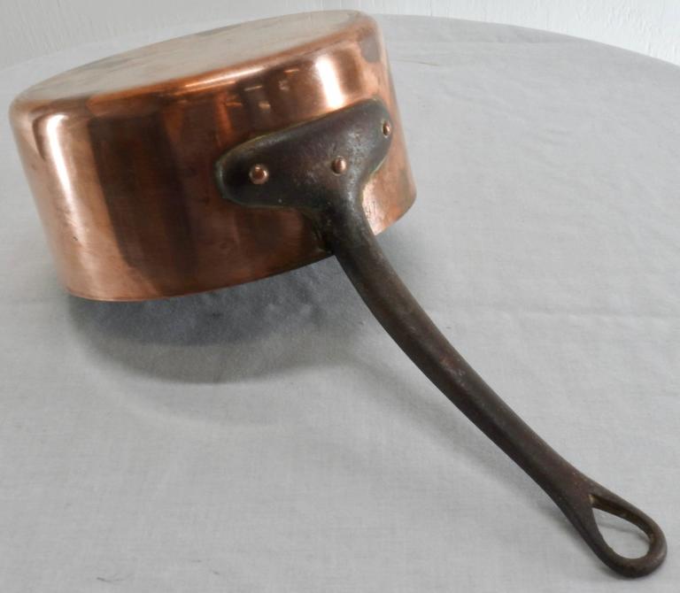 French Small Copper Stock Pan For Sale at 1stDibs