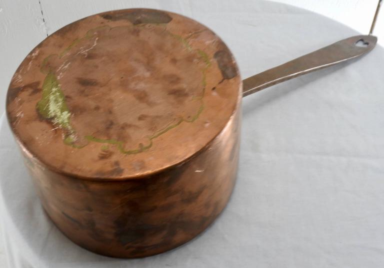 French Large Copper Stock Pan For Sale at 1stDibs