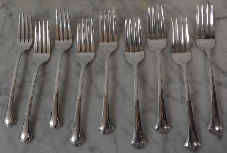 Towle Sterling Silver Flatware Set Chippendale Pattern 39 Pieces For ...