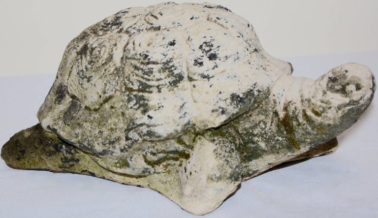 Concrete Turtle Garden Decor Statue Midcentury at 1stDibs