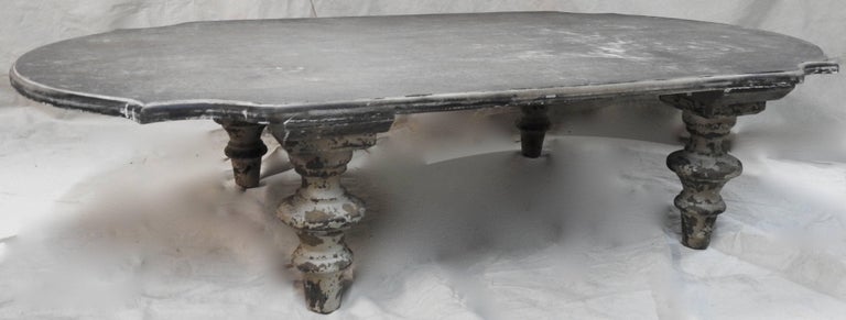 Distressed Wooden Coffee Table at 1stDibs