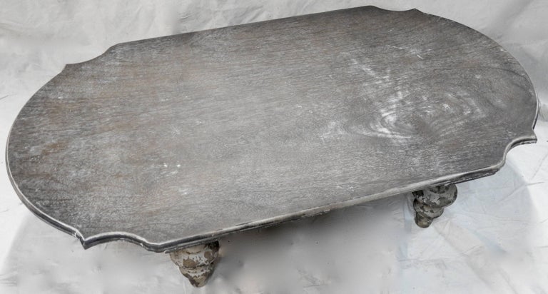 Distressed Wooden Coffee Table at 1stDibs