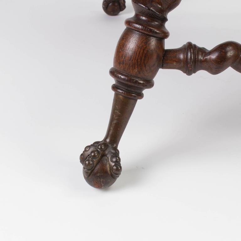 Victorian Low Coffee Table with Claw Feet For Sale at 1stDibs