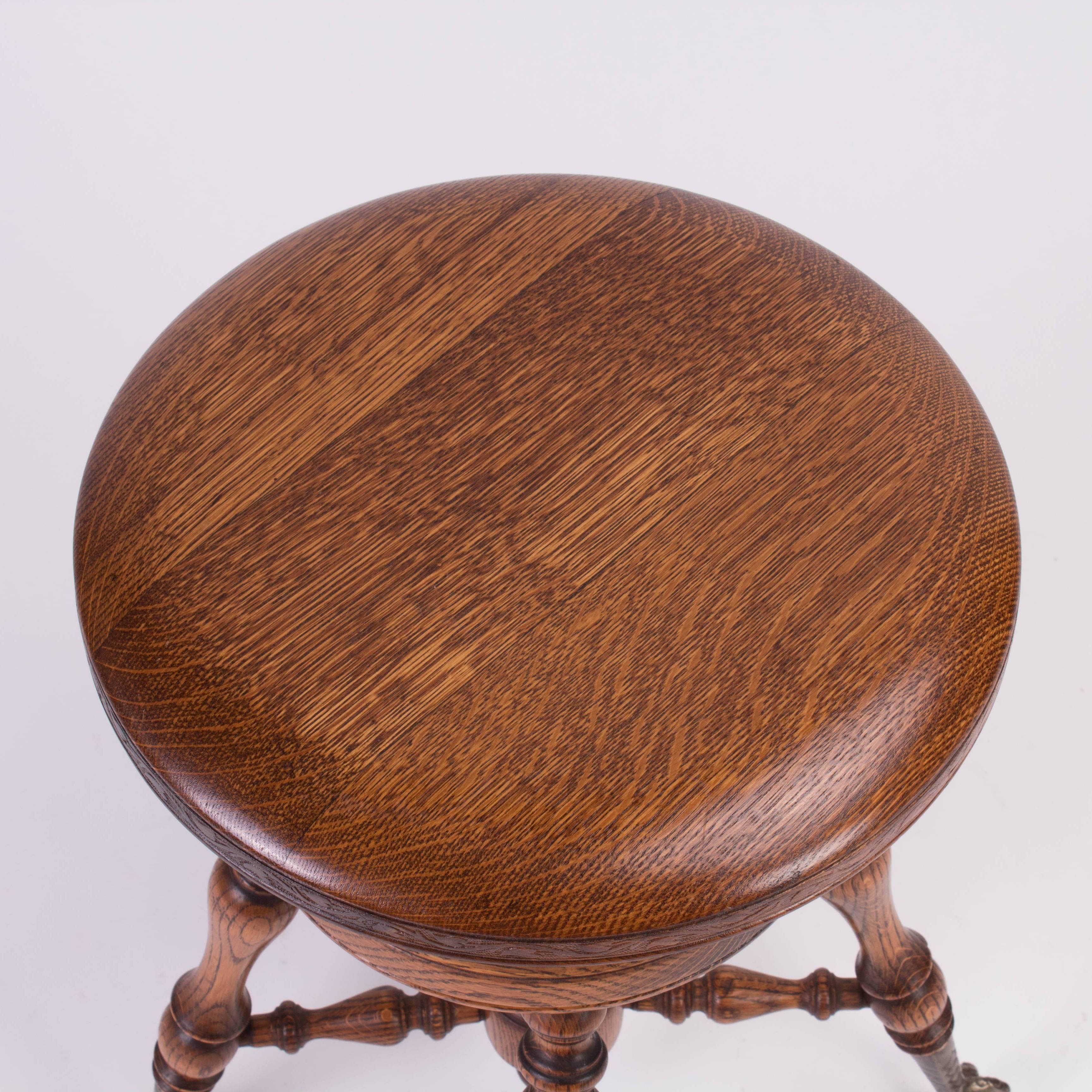 Victorian Piano Stool at 1stDibs | victorian piano stools antique ...