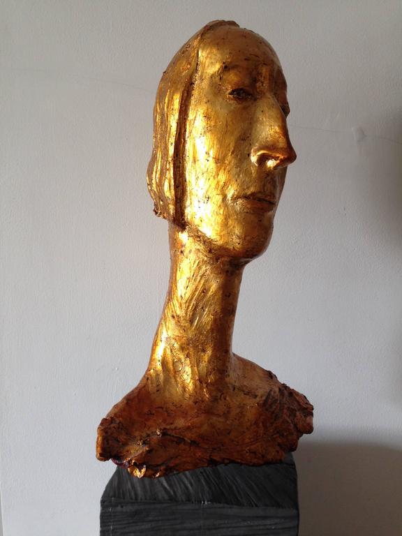 Contemporary Sculpture gilded ceramic Edith Sitwell Sculpture by Simon ...