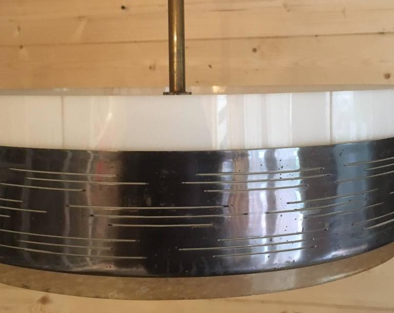 Dallux Gilt Metal and Perspex Ceiling Light Produced by Sinmar, French ...