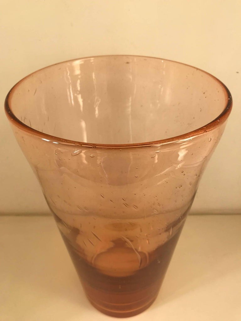 1960s French Large Pink Bubble Biot Style Vase at 1stDibs | biot vase ...