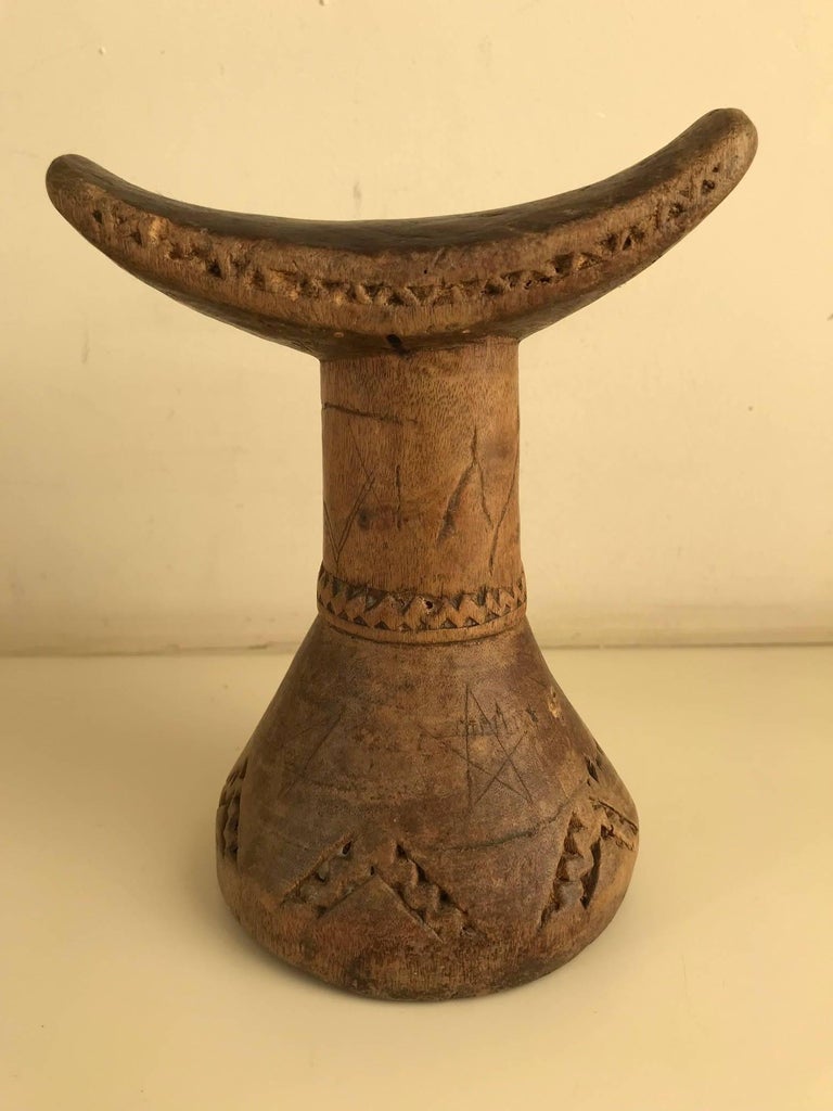 Two Turkana African Headrests, Ethiopian from the Dassanetch People at ...