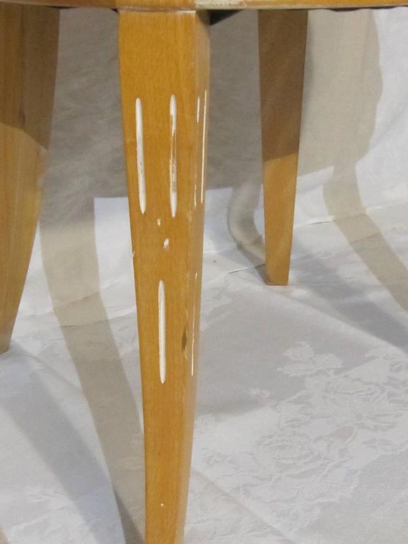 Set of Six Carved Pickled Wood Shell Back Chairs For Sale at 1stDibs