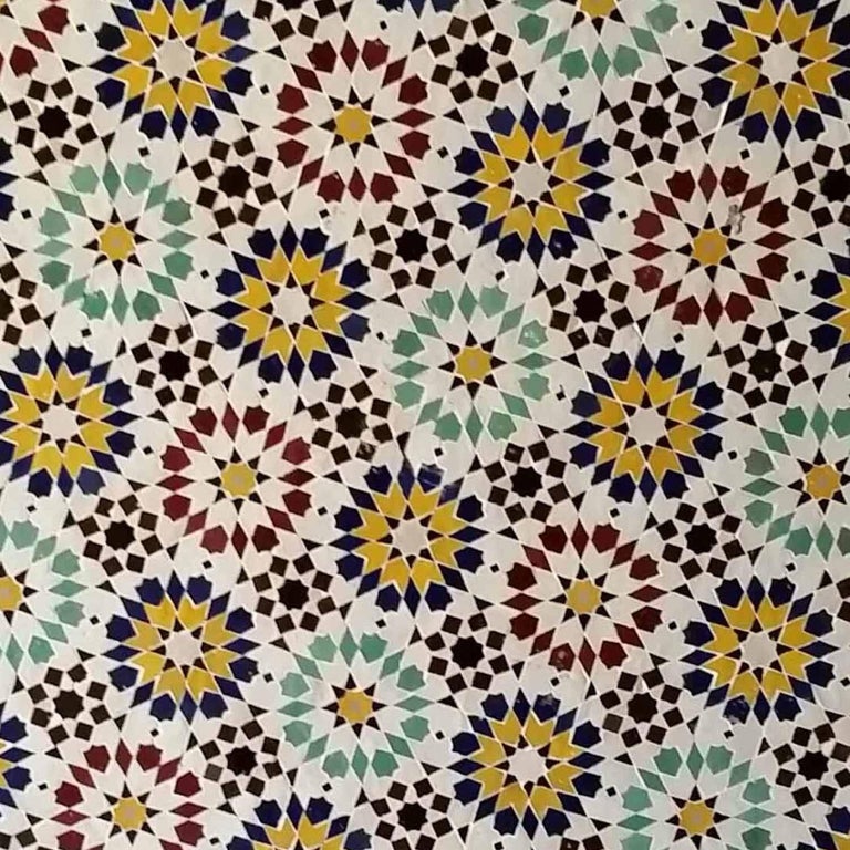 Moroccan Mosaic Table, Multi-Color Beldia For Sale at 1stDibs